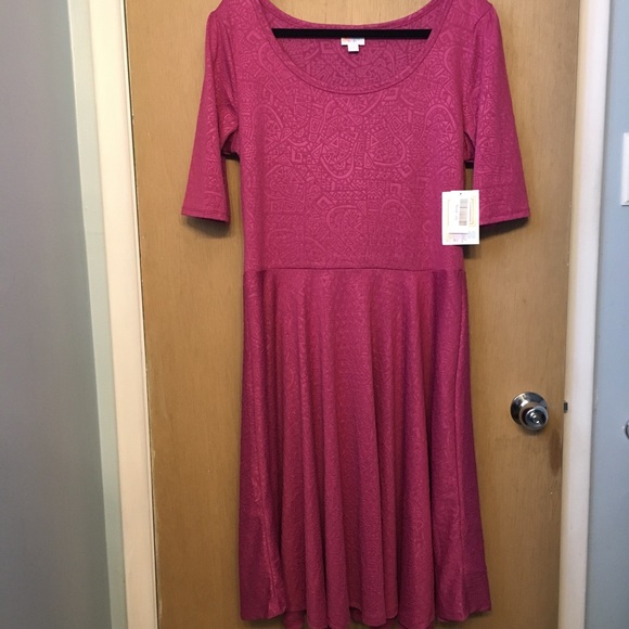 LuLaRoe | Dresses | Lularoe Pink Nicole Nwt | Poshmark